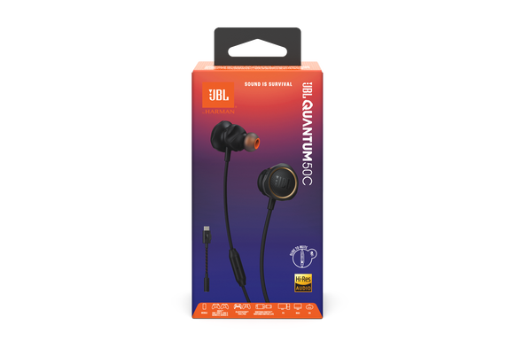 JBL Quantum 50C | Wired in-ear gaming headset with USB-C adapter
